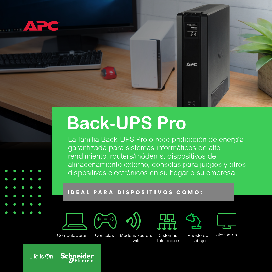 Back UPS APC Pro 550 230V BR550G-AR – Quick Informatica S.A